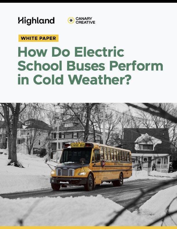 How do electric school buses perform in cold weather?
